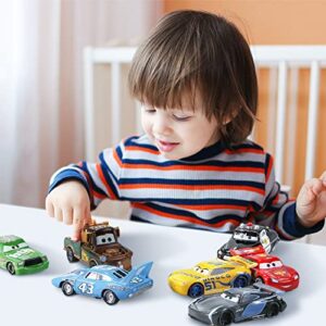 7PCS Car Toys 2 3 Cruz Sheriff The King Jackson Car Diecast Toy Set for Kids Boys