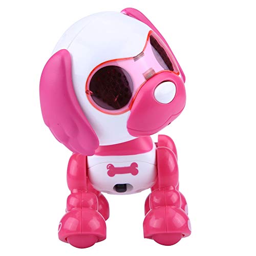 Vbestlife Smart Kids Interactive Walking Sound Puppy,Robot Dog Pet Toy, LED Record Educational Gift (Rose Red)