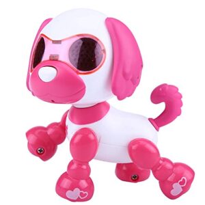 Vbestlife Smart Kids Interactive Walking Sound Puppy,Robot Dog Pet Toy, LED Record Educational Gift (Rose Red)