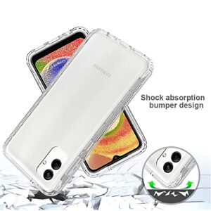 Dzxouui for Samsung Galaxy A04 Case, Samsung Galaxy A02 Case, Cute Crystal TPU Bumper Shockproof Protective Phone Case Cover with [2 Pack] Screen Protector, Clear