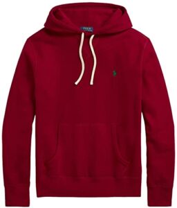 polo ralph lauren mens cabin fleece hoodied sweatshirt (xl, redwine) red wine, x-large