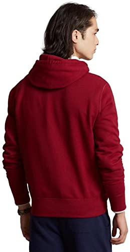 Polo Ralph Lauren Mens Cabin Fleece Hoodied Sweatshirt (XL, Redwine) Red Wine, X-Large