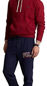 Polo Ralph Lauren Mens Cabin Fleece Hoodied Sweatshirt (XL, Redwine) Red Wine, X-Large