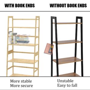 WTZ Bookshelf Book Shelf, Bookcase Storage Shelves Book case, Ladder Shelf for Bedroom, Living Room, Office MC-801(Natural)