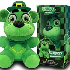 VNKVTL: Shamrock Freddy Plush - Freddys Plushies | Kids Toys Stuffed Animals - Toy Freddy Plush | Stuff Animals for Boys - Plush Birthday Gift for Kids | 7 Inches.