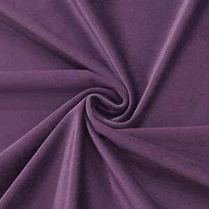 Royal Hotel Bedding Velvet Blackout Curtain Panels Top Rod Pocket Heavyeight, Solid Panels Soft Velvet Window Drapes, Set of 2 Pieces, 63 inches Long Curtains, Velvet Purple