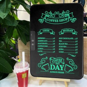 Huge LCD Writing Tablet 4 Adult & Kid, 22 Inch Standalone Bulletin & Message Board 4 Business & Home, Rechargeable Electronic Doodle & Drawing Pad with 2 Pens, Learning Toy, Holiday or Birthday Gift