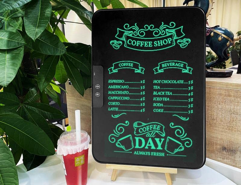 Huge LCD Writing Tablet 4 Adult & Kid, 22 Inch Standalone Bulletin & Message Board 4 Business & Home, Rechargeable Electronic Doodle & Drawing Pad with 2 Pens, Learning Toy, Holiday or Birthday Gift