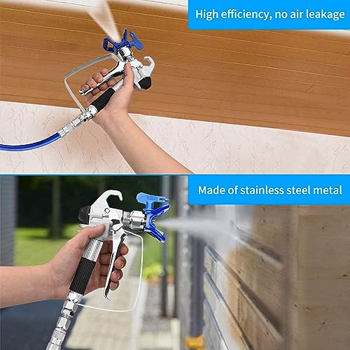 JXZSJ 1/4-Inch Stainless Steel Airless High Pressure Spray Gun Swivel Joint for Graco Paint Sprayers Spray Gun Hose Swivel Joint(2 Pack)