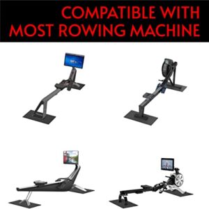 Crostice Bike Trainer Mat Accessories Compatible with Peloton Rower, Double Mats Compatible with Concept 2 Rowing Machine for Cycling Home Gym