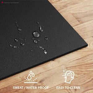 Crostice Bike Trainer Mat Accessories Compatible with Peloton Rower, Double Mats Compatible with Concept 2 Rowing Machine for Cycling Home Gym