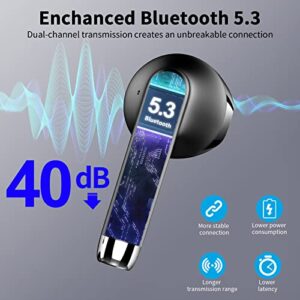 Wireless Earbuds Bluetooth 5.3 Headphones 56H Playtime Bluetooth Earbuds with LED Display Charging Case Deep Bass Noise Cancelling Ear buds With ENC Mic Earphones in Ear IP7 Waterproof for Android iOS