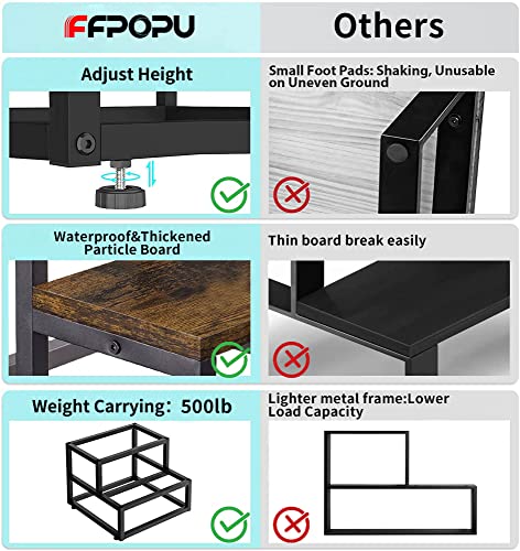 Step Stools for Adults, Bed Steps for High Beds,Kitchen Step Stool,Heavy Duty 2 Step Stool,Wide Wooden Step Stools for Kids, Step Stool for RV