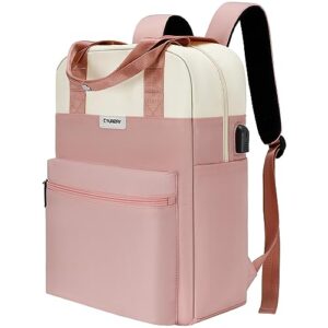 cyureay laptop backpack for women fashion travel backpacks 15.6 inch laptop bag with usb port teacher nurse vintage daypacks for work,pink