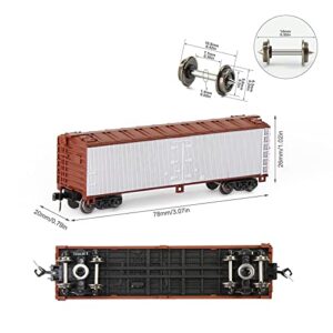 C15016 N Scale Reefer Car Wagon Wooden Side 1:160 Model Train Railway Flat Car (White)