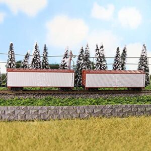 C15016 N Scale Reefer Car Wagon Wooden Side 1:160 Model Train Railway Flat Car (White)