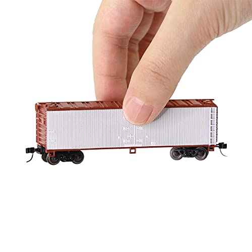 C15016 N Scale Reefer Car Wagon Wooden Side 1:160 Model Train Railway Flat Car (White)