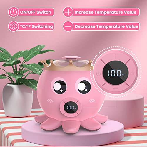 Octopus Shape Waxing Kit for Women, Digital Wax Warmer for hair removal, wax melt warmer with 4 bags Hard Wax Beads for Full Body, Brazilian, Bikini, Legs, Facial, Eyebrow, Armpit Hair Removal