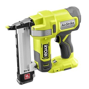 ryobi one+ 18-gauge cordless airstrike narrow crown stapler p361 green