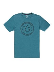 volcom stone link sst cah m - men's fashion casual short sleeve t-shirt cotton - regular fit - lifestyle beach apparel