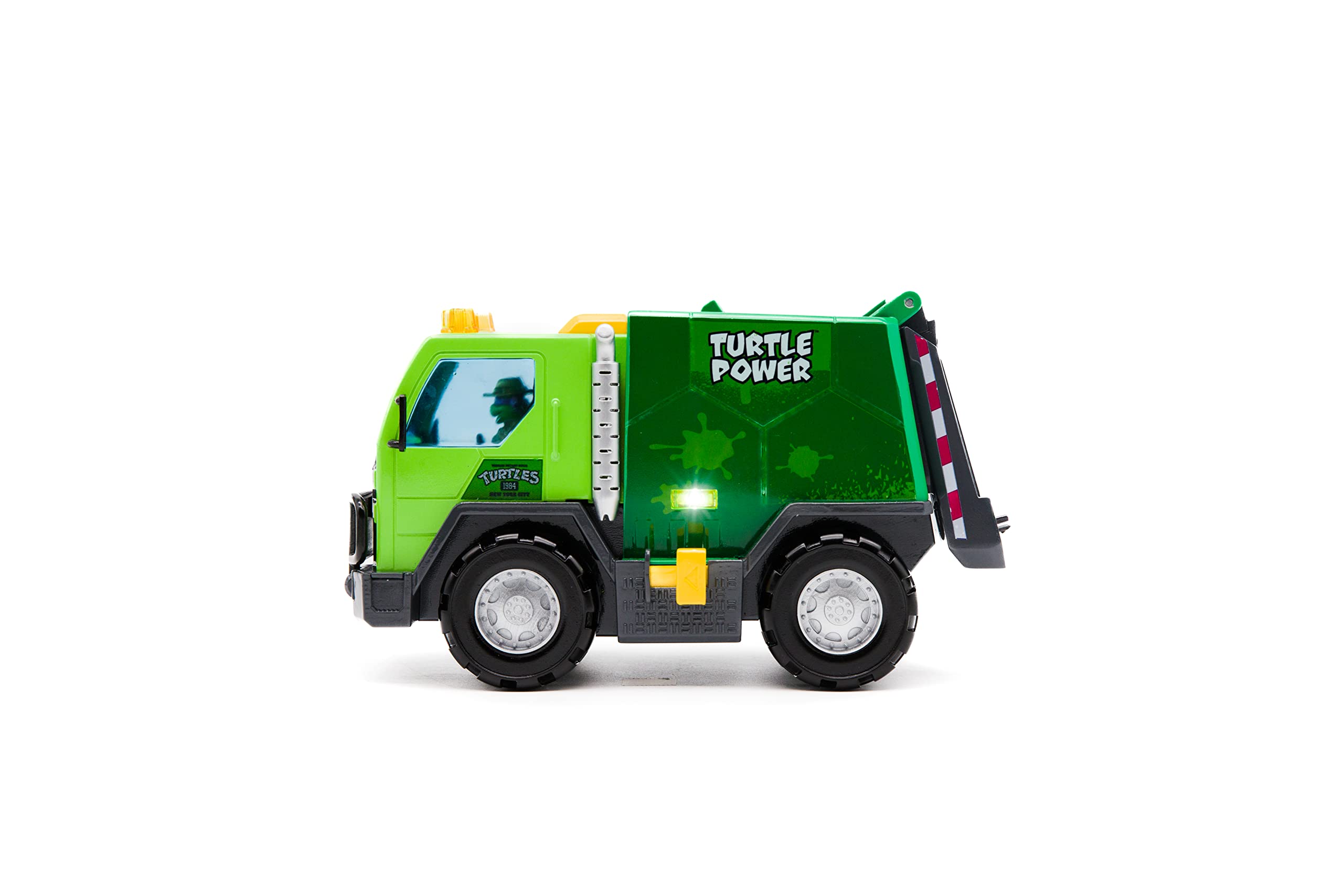 Teenage Mutant Ninja Turtles Thrash N' Battle Garbage Truck, Lights and Sounds, Ages 3+,Yellow