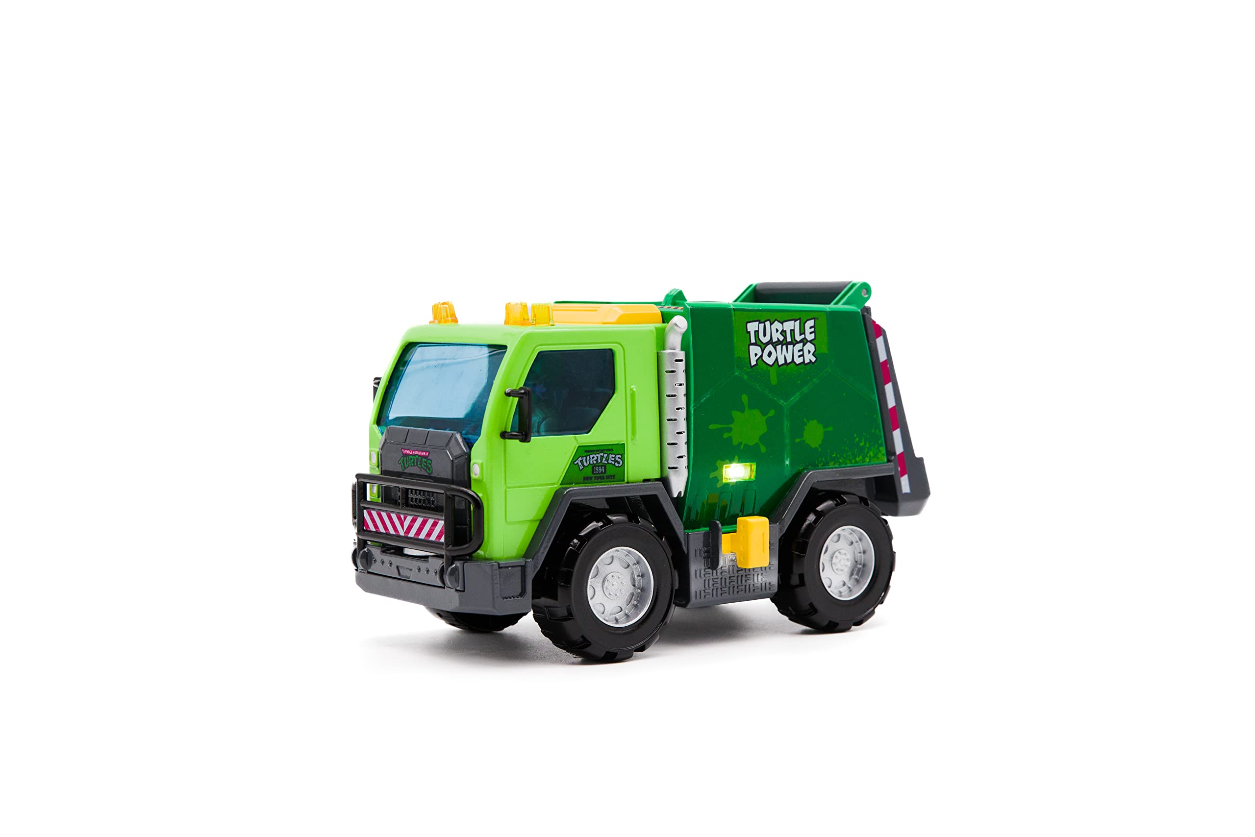 Teenage Mutant Ninja Turtles Thrash N' Battle Garbage Truck, Lights and Sounds, Ages 3+,Yellow