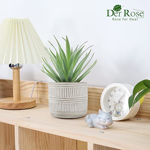 Der Rose Fake Succulents Plants Artificial Succulents in Pots for Room Home Bathroom Bedroom Office Boho Decor