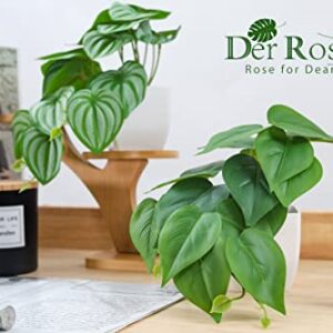 Der Rose 2 Packs Small Fake Plants Artificial Plants for Home Bedroom Aesthetic Living Room Bathroom Farmhouse Decor Indoor