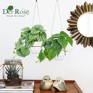 Der Rose 2 Packs Small Fake Plants Artificial Plants for Home Bedroom Aesthetic Living Room Bathroom Farmhouse Decor Indoor