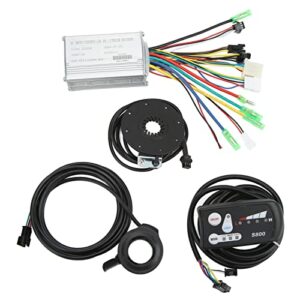 diydeg electric bike conversion kit, 36v/48v 250w/350w brushless motor controller led panel kit with thumb throttle & speed assist sensor, waterproof ebike conversion kit for electric bicycle