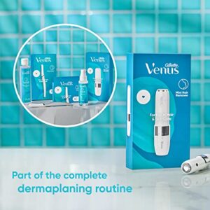 Gillette Venus Mini Facial Hair Remover for Women Face, Portable Electric Shaver, Face Shaver, Electric Razor, Face Hair Removal for Women, Dermaplaning Tool, Face Razors for Women, Trimmer for Women