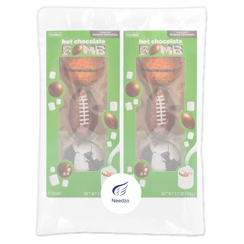 Sports Hot Chocolate Melting Balls, Soccer, Basketball, and Football, 6 Pieces Total