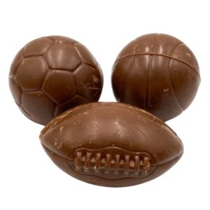 Sports Hot Chocolate Melting Balls, Soccer, Basketball, and Football, 6 Pieces Total