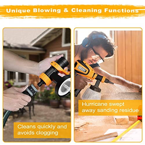 VONFORN Paint Sprayer, 700W HVLP Spray Gun with Cleaning & Blowing Joints, 4 Nozzles and 3 Patterns, Easy to Clean, for Furniture, Cabinets, Fence, Walls, Door, Garden Chairs etc. VF803