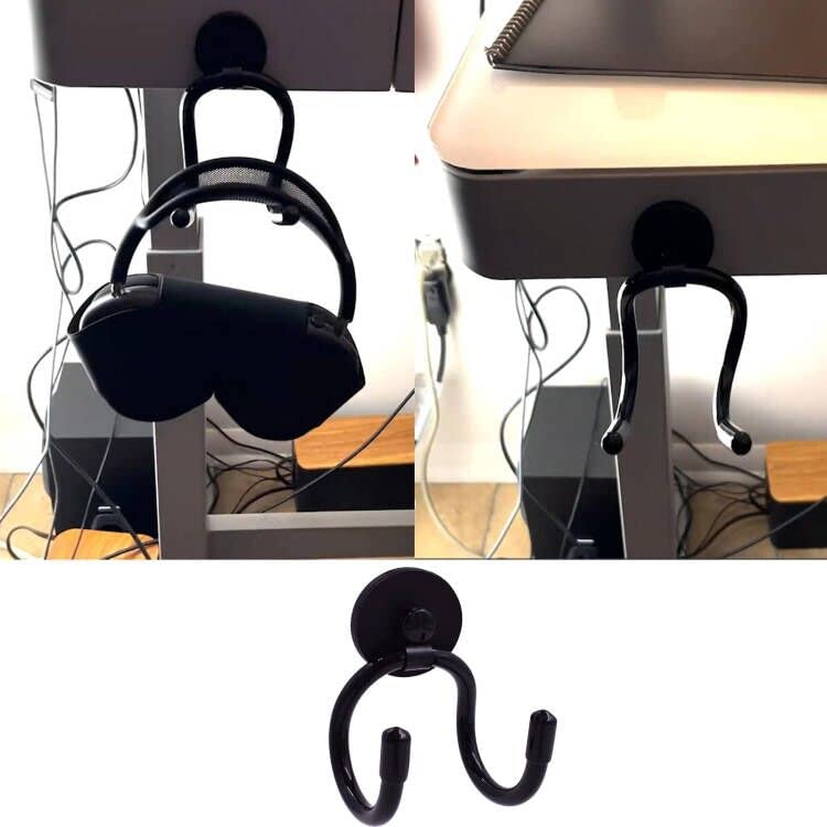 AUXPhome Magnetic Headset Holder up to 1 kg(2 lbs), Adjustable Headphone Holder Headphone Hanger Stand Headphone Hook for Computer/Gaming Headsets, Headphone - No Headsets