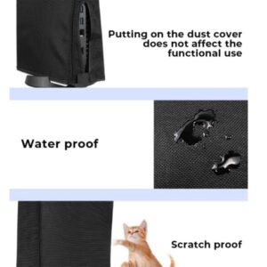 Console Cover for PS5 Console Protection Dust Cover PS5 Dustproof Anti-Scratch Anti-Fall Waterproof Protector Case for Sony Playstation 5 dust Protection Sleeve with dust Plug (Grey)