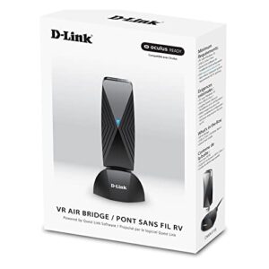 D-Link VR Air Bridge for Meta Quest 2/3/Pro - Dedicated WiFi 6 Connection Between Quest VR Headset and Gaming PC - Wire-Free/LAG-Free PCVR Gameplay - Official Made for Meta Accessory (DWA-F18)