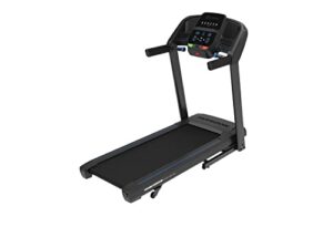 horizon fitness t101 folding treadmill with incline for running and walking with bluetooth connectivity 300 lb capacity, running machine for home exercise