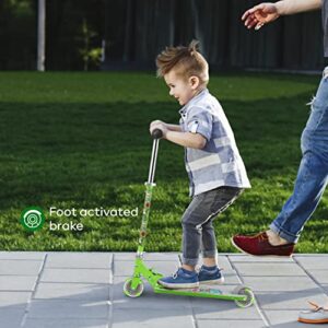 Minecraft 2 Wheel Kick Scooter for Kids - Easy & Portable Fold-N-Carry Design, Ultra-Lightweight, Comfortable & Safe, Durable & Easy to Ride, Minecraft Green