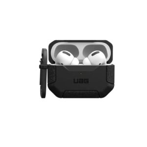 UAG Designed for AirPods Pro Case (2nd Generation 2022) Scout Black - Premium Rugged Hard Shell Full Protective Case Cover with Detachable Keychain Carabiner by URBAN ARMOR GEAR