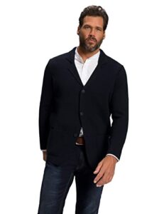 jp 1880 menswear big & tall plus size l-8xl knitted jacket flexnamic®, milano knit, lapel collar, up to size 8xl dark navy 8xl 782666730