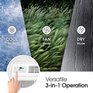 LG 5800 BTU Window Air Conditioners [2023 New] Remote Control Ultra-Quite Compact-size Washable Filter Multi-Speed Fan Cools 260 Sq.Ft. Small Room AC Unit Easy Install White LW6023R