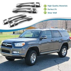 Cheriezing Exterior Door Handles Compatible for 2010-2021 GX460 / for 2010-2021 4Runner Replace # 69210-60170 69250-60060 69250-60070 69250-60050 w/o Smart Entry Hole | Set of 4