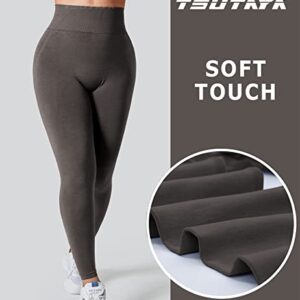 TSUTAYA Seamless Workout Scrunch Leggings for Women Butt Lifting Tummy Control Women's High Waisted Gym Yoga Pants