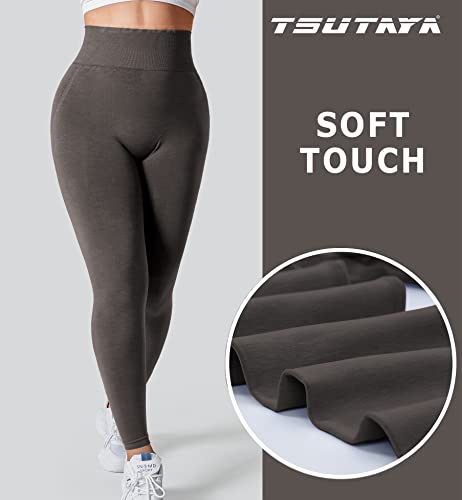 TSUTAYA Seamless Workout Scrunch Leggings for Women Butt Lifting Tummy Control Women's High Waisted Gym Yoga Pants