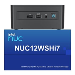 intel nuc 12 nuc12wshi7 wall street canyon mini computer 12th gen intel core i7-1260p, 12 cores(4p+8e), 16 threads, 18mb intel smart cache, intel iris xe graphics,32gb ram, 1tb pcie ssd, win 11 pro