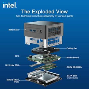 Intel NUC 12 NUC12WSHi7 Wall Street Canyon Mini Computer 12th Gen Intel Core i7-1260P, 12 Cores(4P+8E), 16 Threads, 18MB Intel Smart Cache, Intel Iris Xe Graphics,32GB RAM, 1TB PCIe SSD, Win 11 Pro