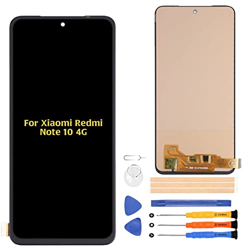 for Xiaomi Redmi Note 10 4G/10s 4G LCD Display TFT (Not for 5G) Screen Replacement Touch Screen Glass Digitizer Full Assembly Repair Kits with Tools