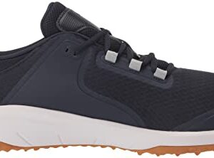 PUMA GOLF Men's Fusion Grip Extra Wide Golf Shoe, Puma Navy-Puma Silver-Quiet Shade, 13