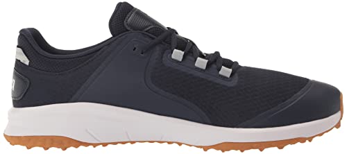 PUMA GOLF Men's Fusion Grip Extra Wide Golf Shoe, Puma Navy-Puma Silver-Quiet Shade, 13